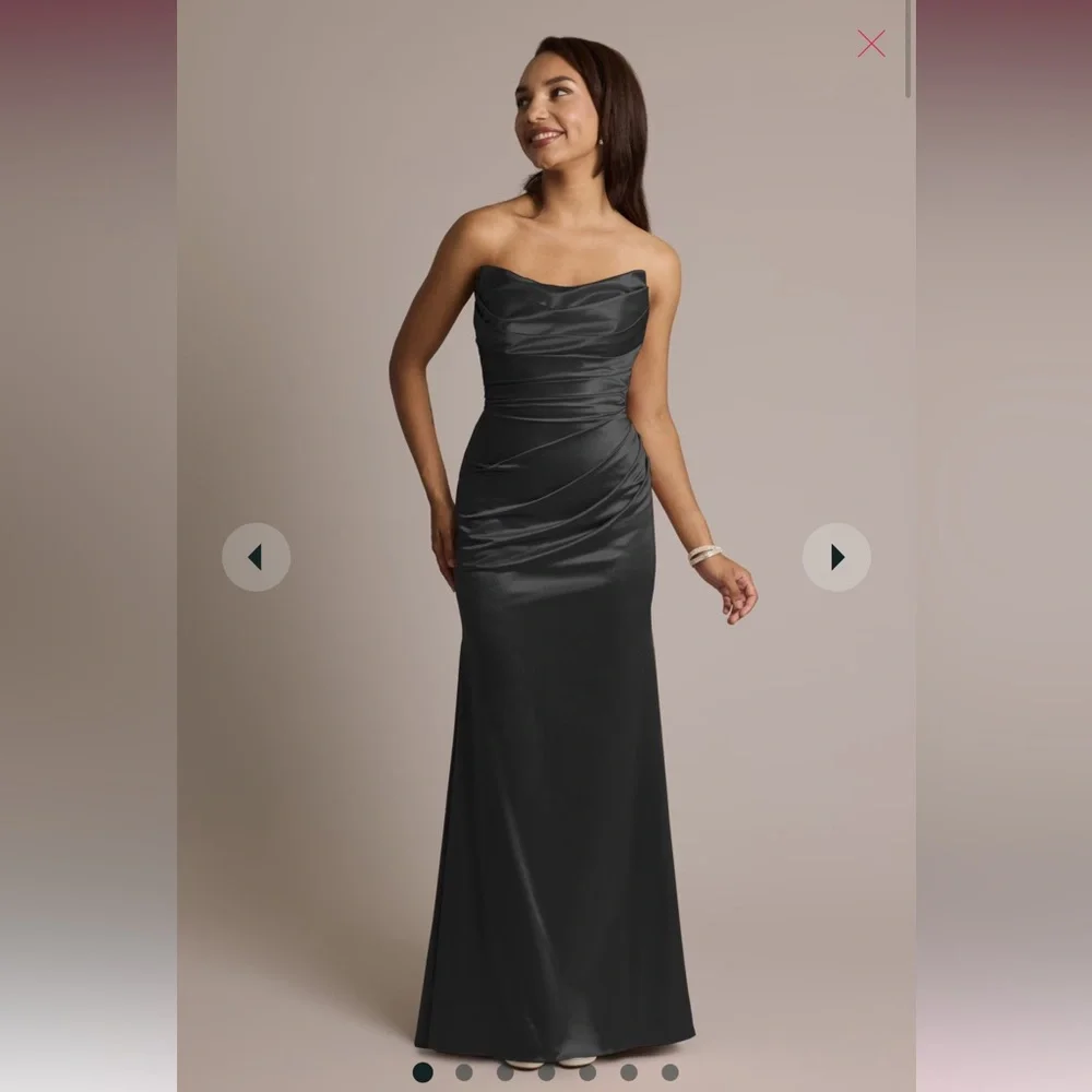 David's Bridal | Dresses | Davids Bridal Black Sculpting Satin ...